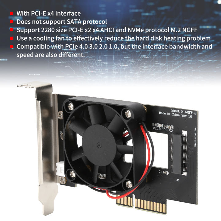SSD to PCI‑E Adapter Card Adapter Card Plug and Play for NVMe M.2 NGFF ...
