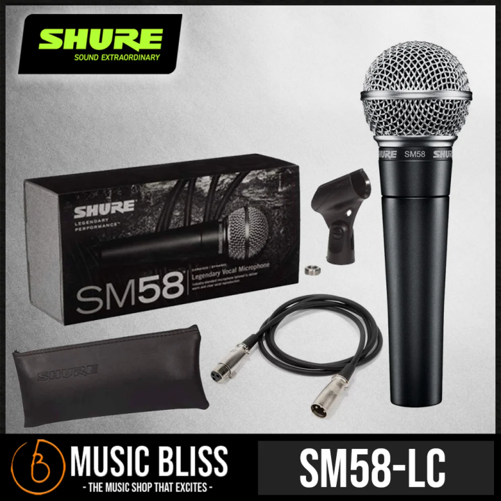 Shure SM58-LC Handheld Dynamic Vocal Microphone Includes Stand Adapter ...