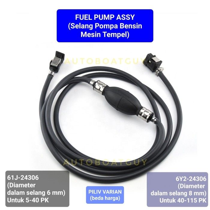OEM SELANG MESIN TEMPEL OUTBOARD MOTOR FUEL PRIMARY PUMP YAMAHA PARSUN ...