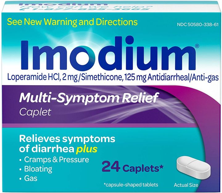 EXPIRY 10/2024 Imodium Multi-Symptom Relief, 24 Caplets Relieves ...