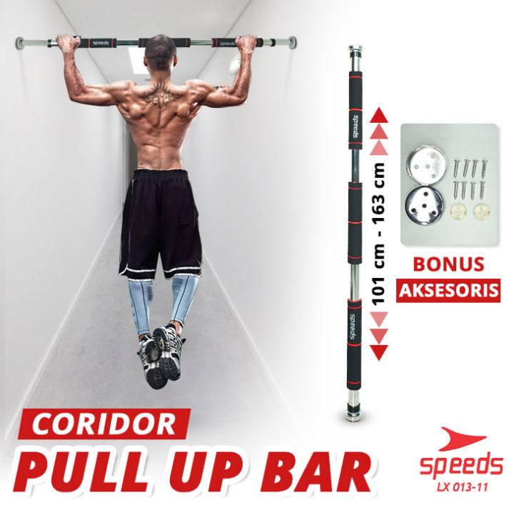 SPEEDS Pull Up Bar Alat Fitness Door Chinning Bar Pull Up Iron Gym Alat ...