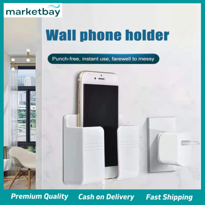Marketbay Self Adhesive Mobile Phone Charging Wall Stand | Lazada PH