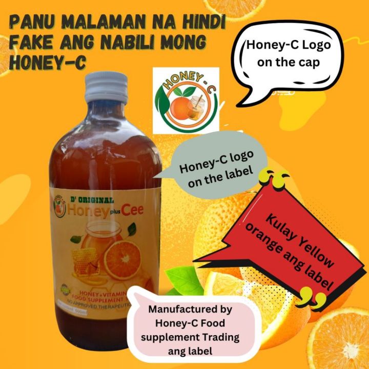 Honey-C Honey + Vitamin C Food Supplement Syrup D' Original Honey Plus ...