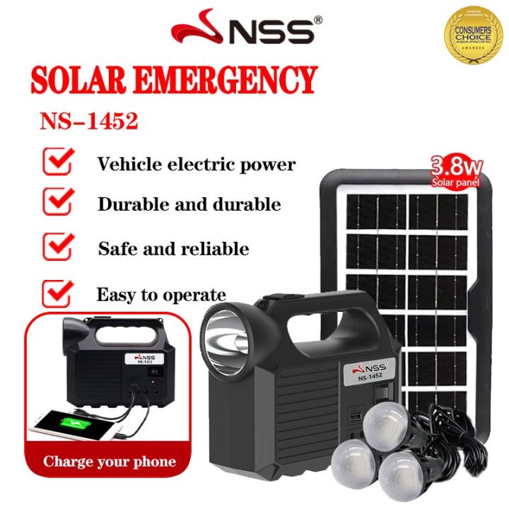 NSS Portable Solar Panel Lithium Battery Home Solar System Led Solar ...