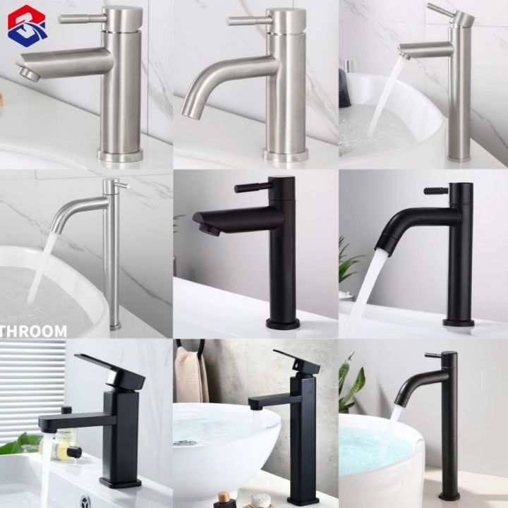 TQTQ SUS304 Lavatory Faucet Tall Basin Faucet Bathroom Lavatory Tap ...