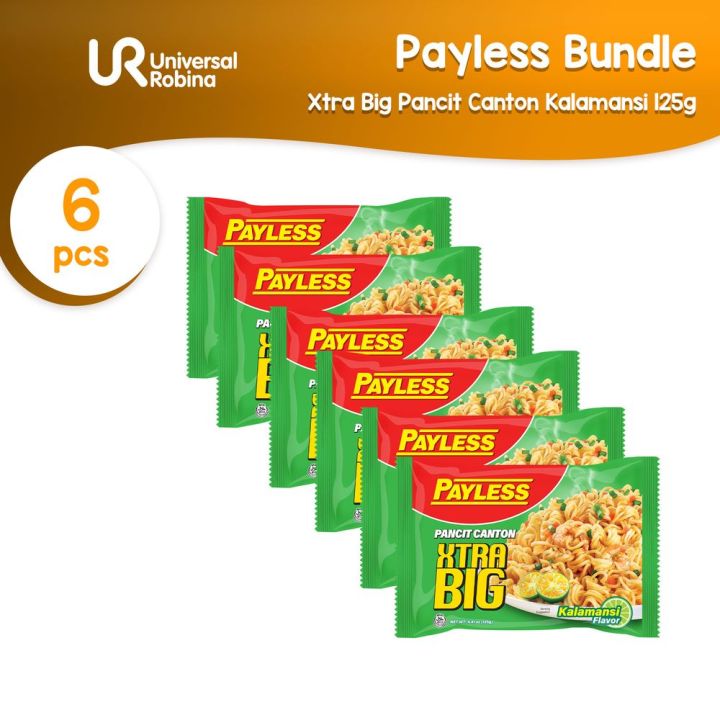 6 x Payless Xtra Big Pancit Canton Kalamansi (125g) | Lazada PH