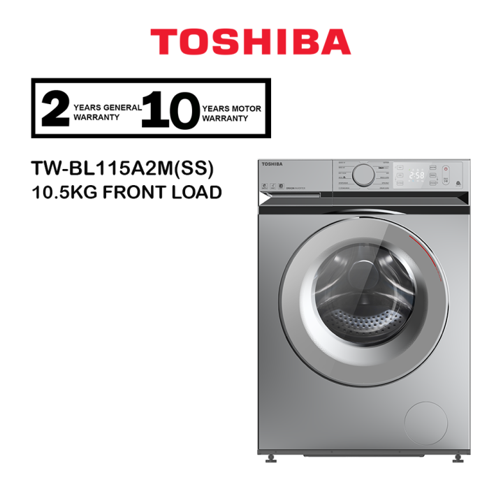 Toshiba 7.5KG Front Load Washer TW-BL85A2M(SS) (Grey) or TW-BL85A2M(WK) (White) / 10.5KG TW ...