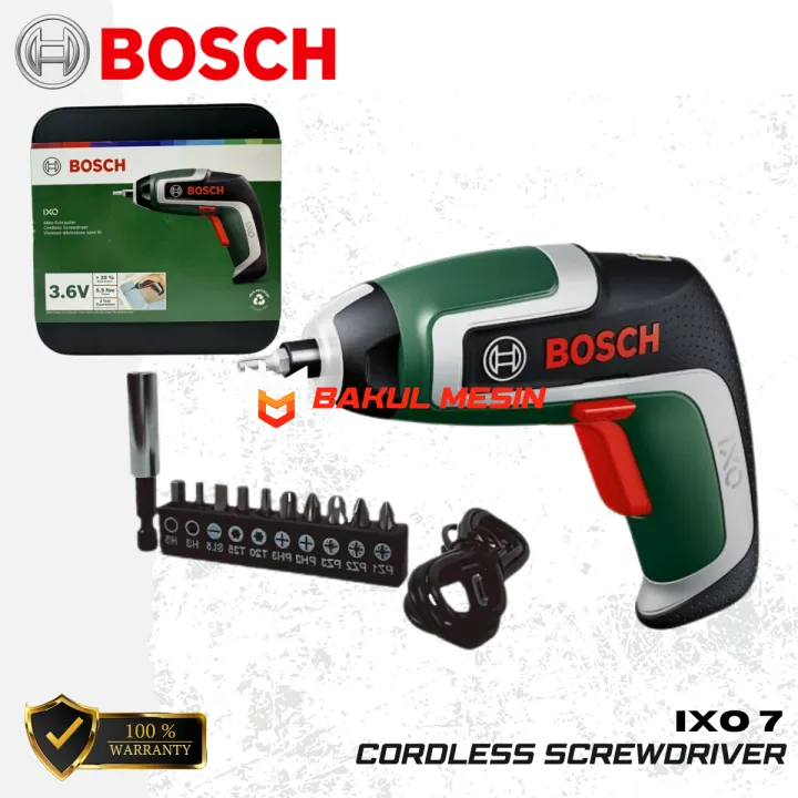 BOSCH IXO 7 Cordless Screwdriver Mesin Bor Obeng Baterai 3.6Volt IXO7 ...