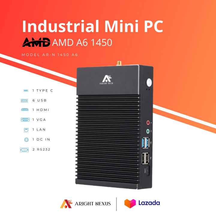 Aright Nexus Industrial NUC Nano Mini PC AMD A6 1450 (Model: AR-N 1450 ...