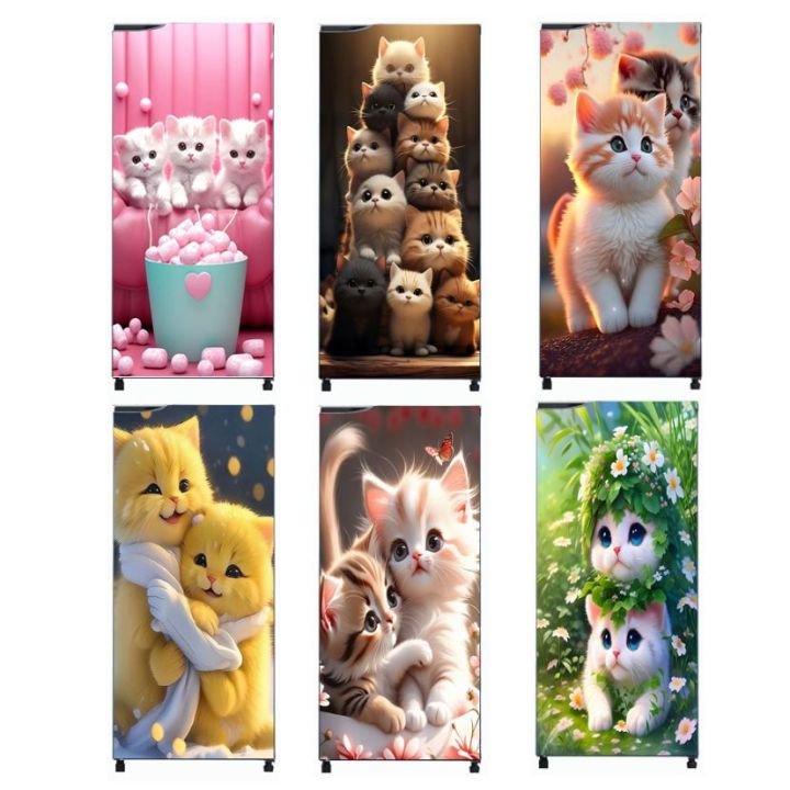 Sticker Kulkas 1 Pintu Tema Kucing #2 | Lazada Indonesia