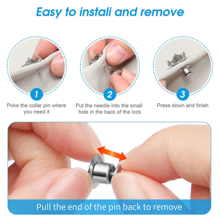 [BIAN] 10pcs Locking Pin Back Locking Pin Keeper Clasp Metal Pin ...