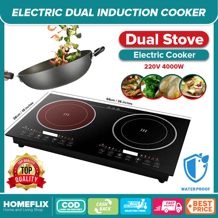 Homeflix Electric Dual Stove Cooker, Induction Stoves inverter, 2 ...
