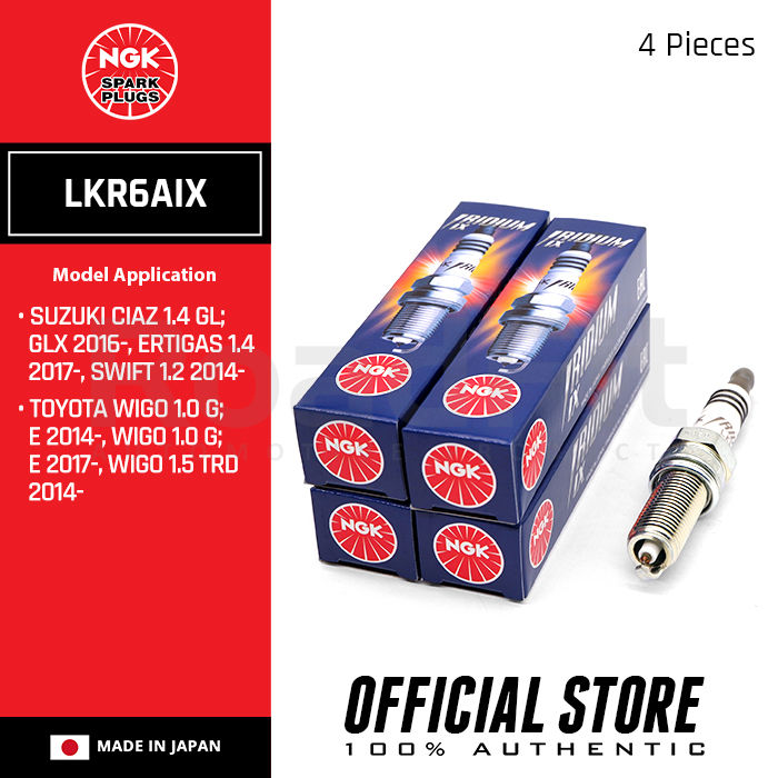 Roadfit NGK LKR6AIX Iridium IX Spark Plugs For Suzuki Ciaz, Ertiga, 4pcs | Lazada PH
