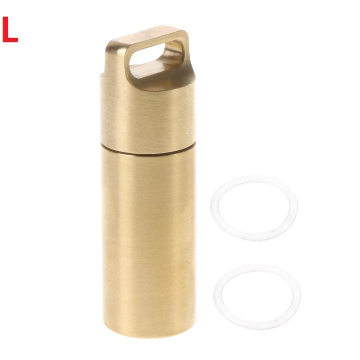 New EDC Brass Waterproof Capsule Container Seal Bottle Box First Aid ...