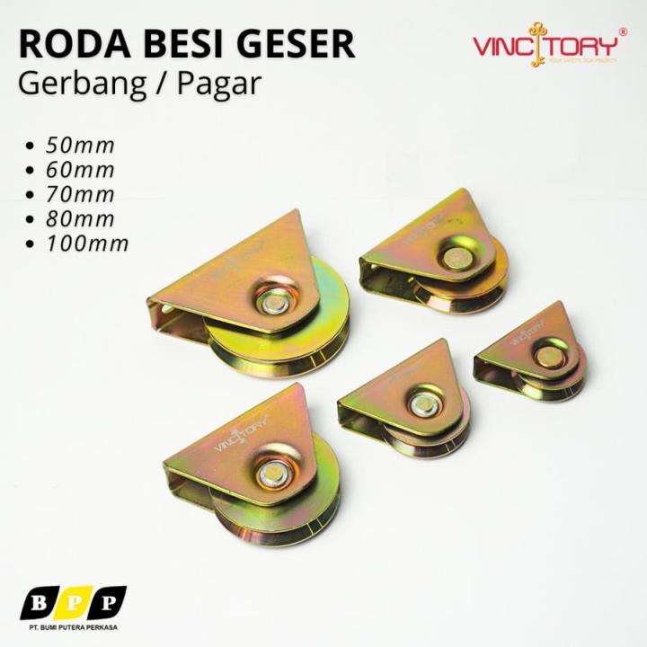 50Mm 60Mm 70Mm Roda Pintu Pagar Besi Roda Pagar Model U & V Roda Besi ...