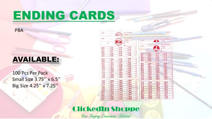 Ending Cards 100 Pcs Per Pack PBA Cards Small Size Big Size | Lazada PH