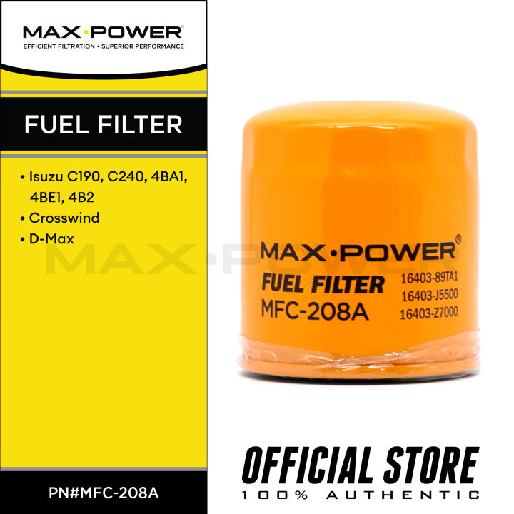 MAX Power Fuel Filter for Isuzu C190, C240, 4BA1, 4BE1, 4B2, Crosswind ...