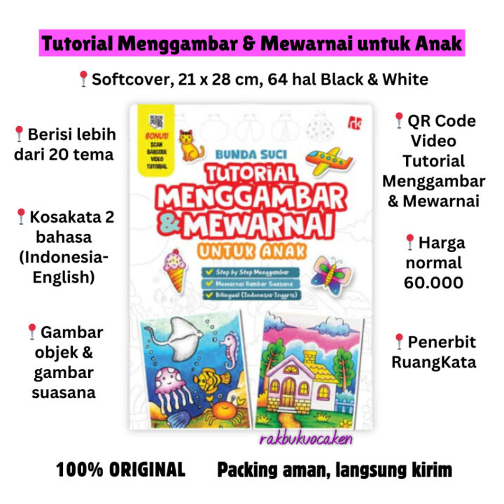 SOFTCOVER Buku Tutorial Menggambar & Mewarnai Untuk Anak | Lazada Indonesia