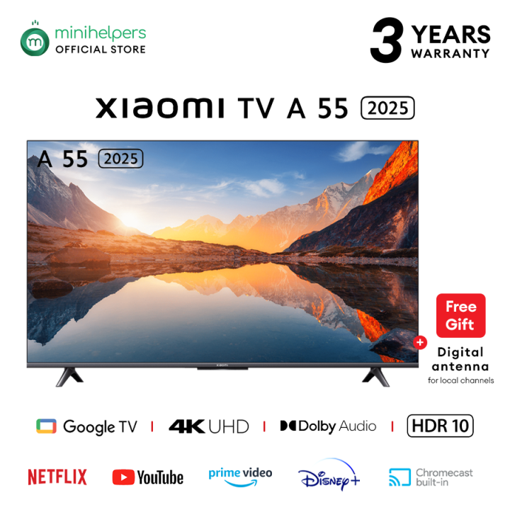 Five year warranty Xiaomi TV A 55 2025 (TV) 4K Ultra HD DCI-P3 90% color gamut HDR10+ Inbuilt ...