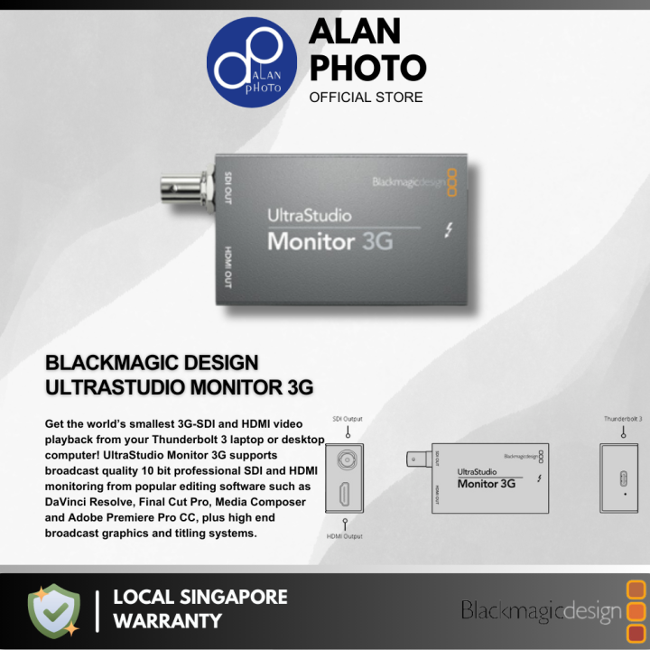 Blackmagic Design UltraStudio Monitor 3G [BDLKULSDMBREC3G] | Blackmagic ...