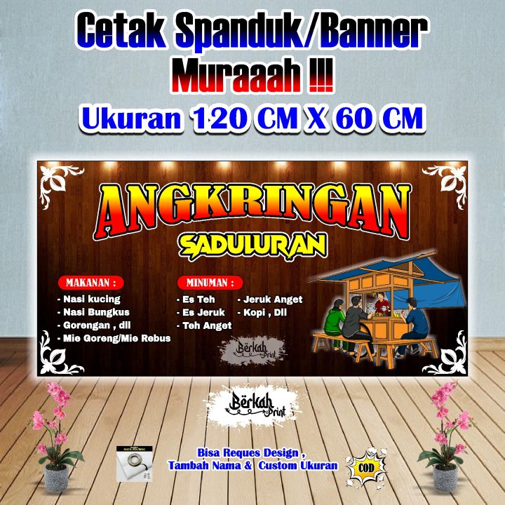 Spanduk Banner Warung Angkringan Ukuran 120 cm x 60 cm | Lazada Indonesia
