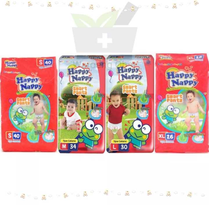 HAPPY NAPPY POPOK BABY S40,M34,L30 DAN XL26 | Lazada Indonesia