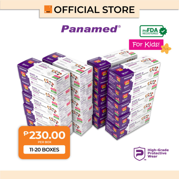 Panamed KN95-w for Kids, 20 pcs per box (11-20 boxes) | Lazada PH