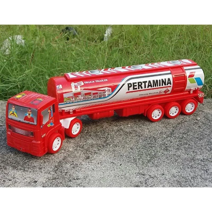Mainan Truk Tangki Pertamina Anak – Mobil Tanker Besar Dorong / Trailer ...