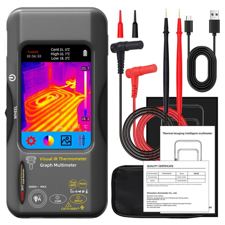 SH7 Thermal Imager Camera 20000 Counts Digital Multimeter 2 in 1 IR ...