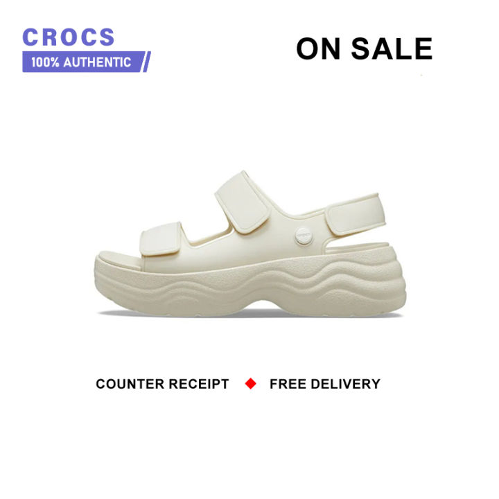 Authentic Crocs " White " Sports Sandals 208183 - 2Y2 Shopping Mall ...