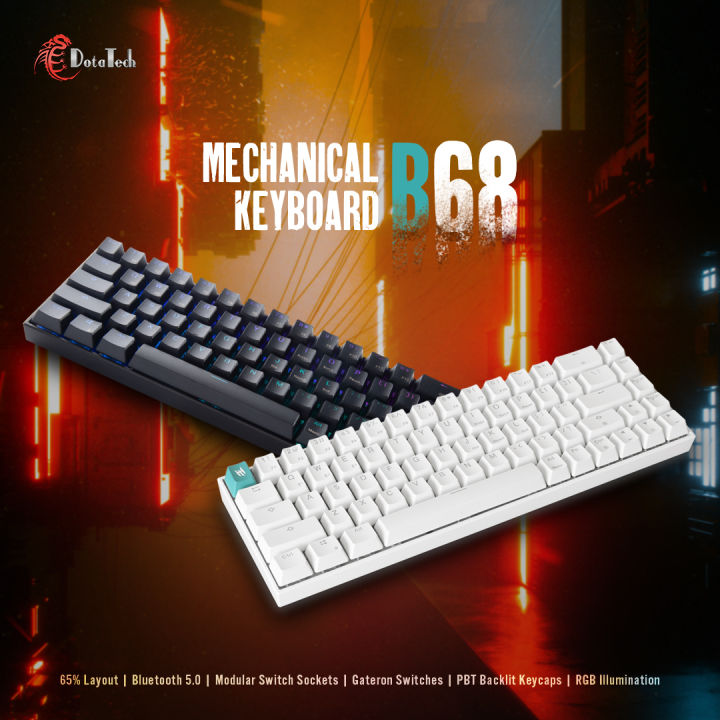 # TECWARE B68 Wireless - Bluetooth RGB Mechanical Keyboard # [BLACK ...