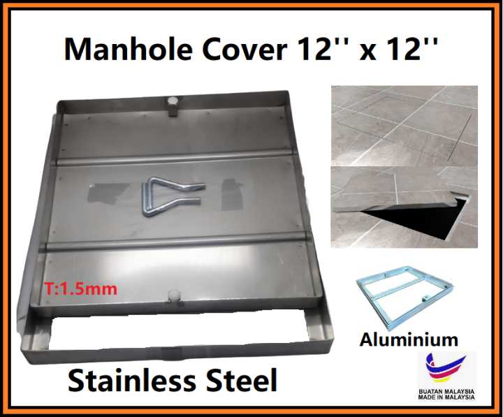 YLK Manhole Cover And Frame Stainless steel & Aluminum For Tile Work 12 ...