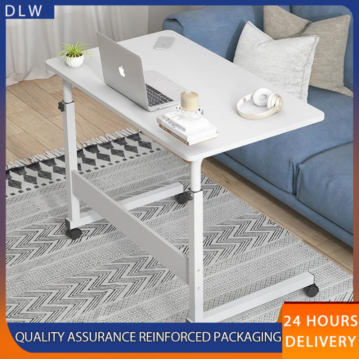 Home Justable Height Computer Table Bedside Table with Wheel Movable ...