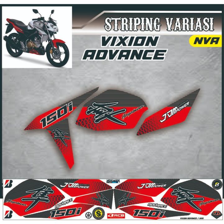 STICKER LIST STRIPING VARIASI MOTOR VIXION ADVANCE NVA MOTIF HAYABUSA | Lazada Indonesia