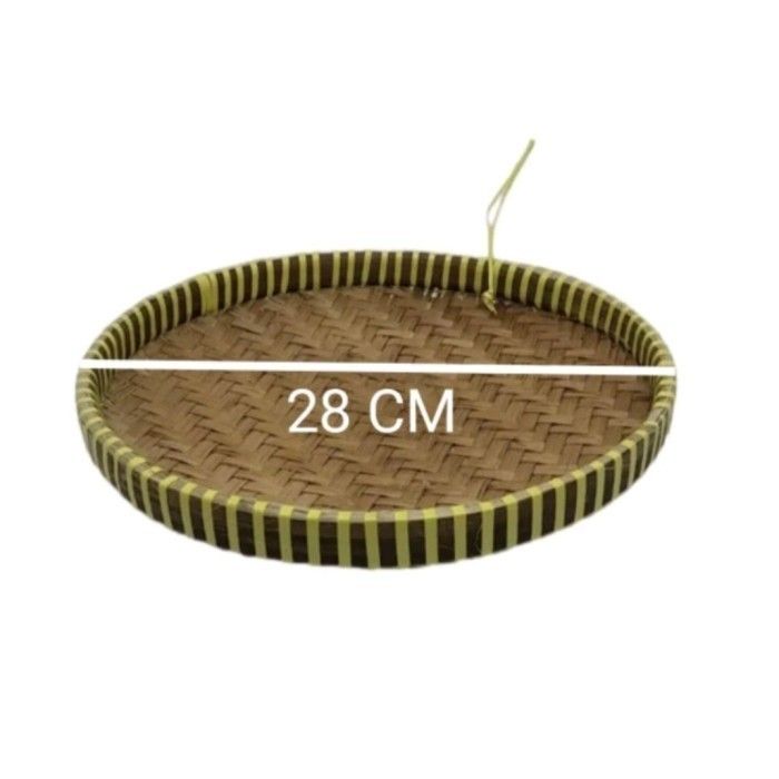 Tampah Bambu Mini 28 cm/ Tampah Kue/ Tampah Tumpeng Bambu kecil ...