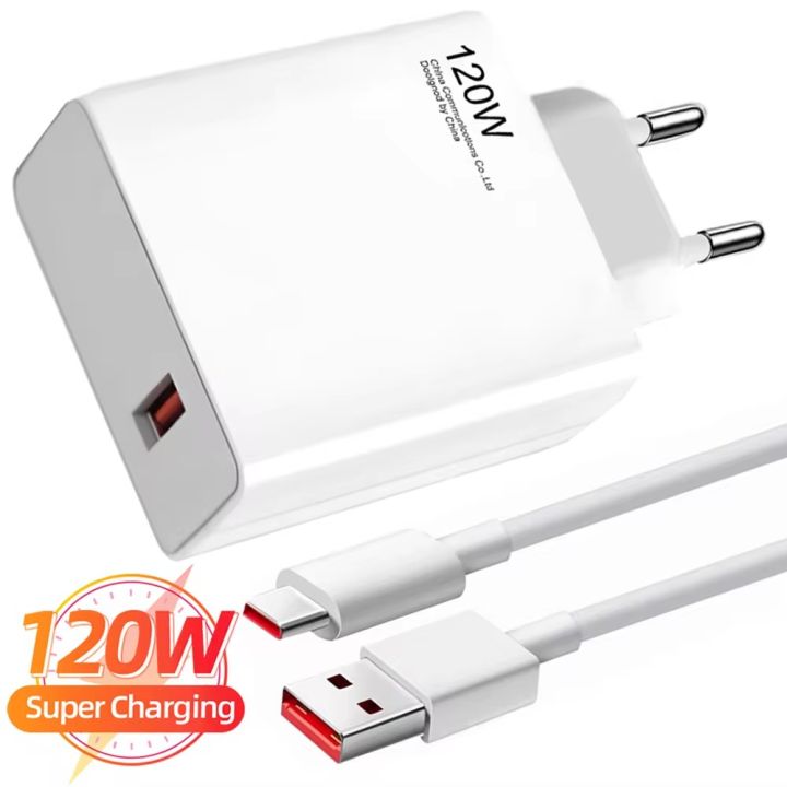 120W Super Fast Charging Cellphone EU/US/UK Wall Chargers for Xiaomi Mi ...
