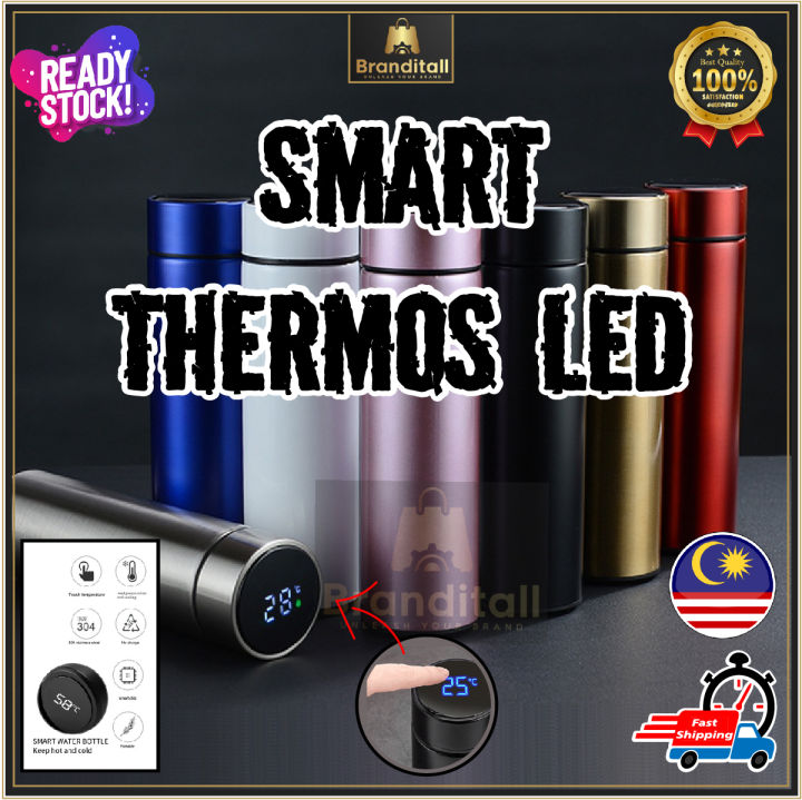 LED Thermos/Smart Thermos LED temperature display Vacuum Flask Thermos ...