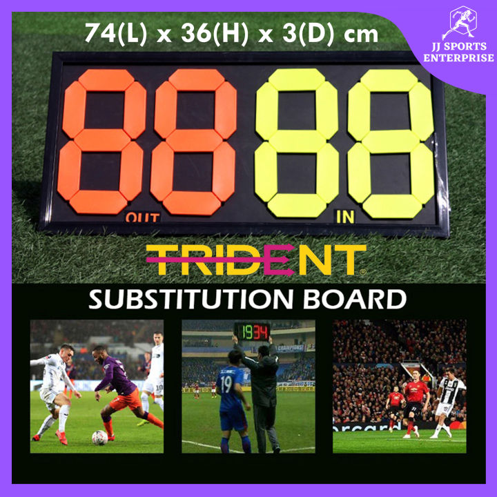 Trident Double-Faced Substitution Board Soccer Double Sided ...