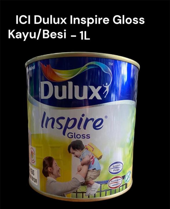 1LT ICI Dulux Inspire Gloss Paint for Wood & Metal (Cat Minyak Kayu ...