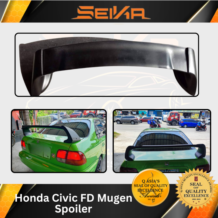 Honda Civic FD Mugen Spoiler (Flat Black Finished) | Lazada PH