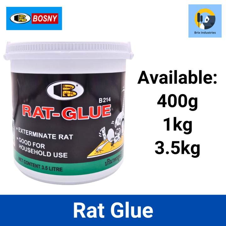 Bosny Rat Glue B214 400g 1kg or 3.5kg Best Selling Pest Control Brix ...