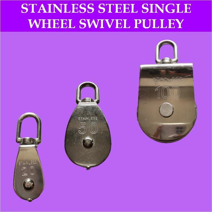 Stainless Galvanized Steel Single and Double 20MM Wheel Swivel Pulley ...