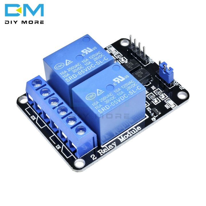 【100% Original】diymore 5V Two 2 Channel Relay Module With Optocoupler ...