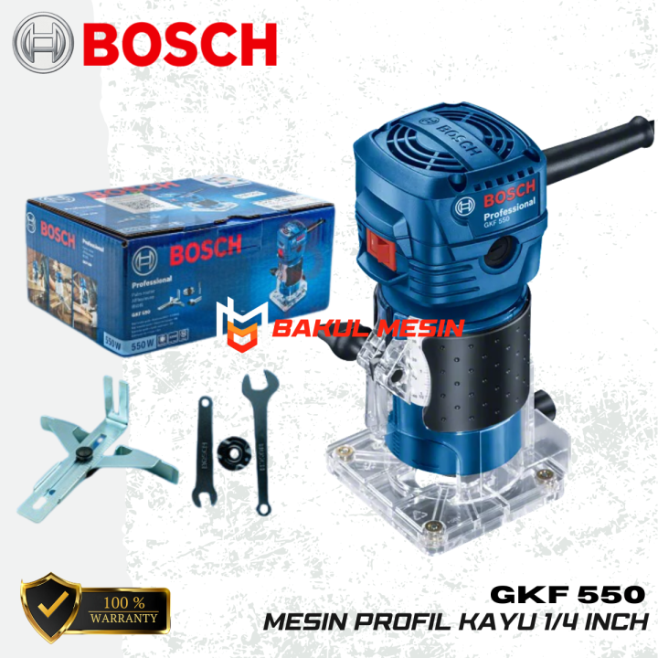 BOSCH GKF550 Mesin profil kayu 1/4 INCH Router Trimmer GKF 550 | Lazada ...