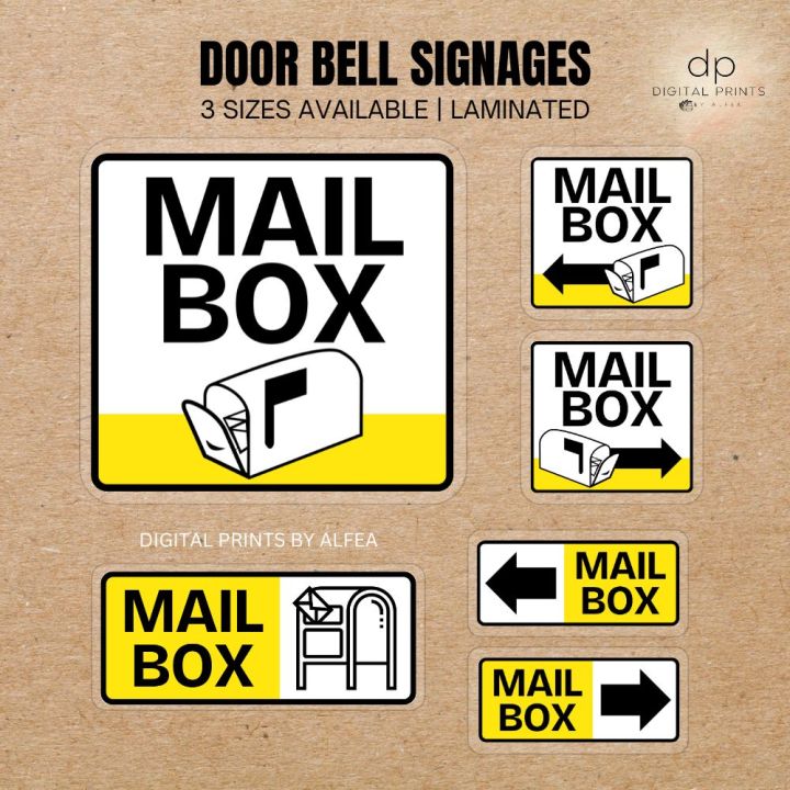 mailbox signage | mailbox laminated signage | laminated signage | Lazada PH