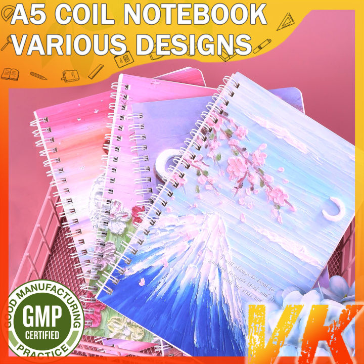 VK A5 Oil Painting Coil Notepad Flip Spiral Notebook ins Style ...