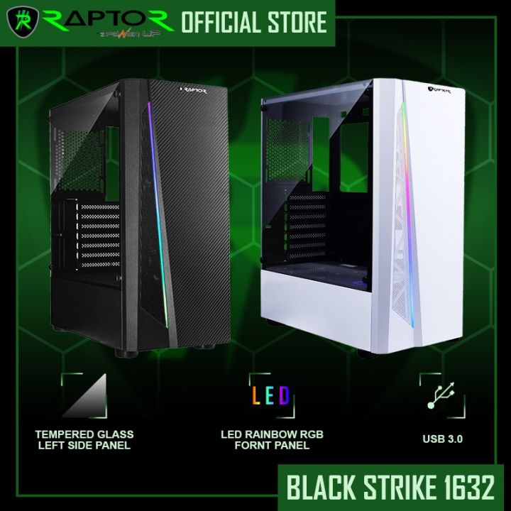Casing Raptor Black Strike 1632 Free RGB LED Strip ATX | Lazada Indonesia