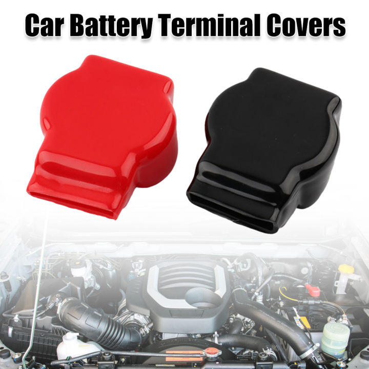 JaneDream 2Pcs Universal Car Battery Terminal Covers Positive Negative ...