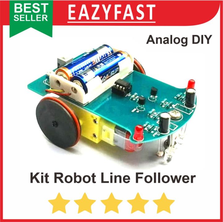 DIY RAKIT CAR TRACKING TRACING LINE / ROBOT MOBIL LINE FOLLOWER ANALOG ...