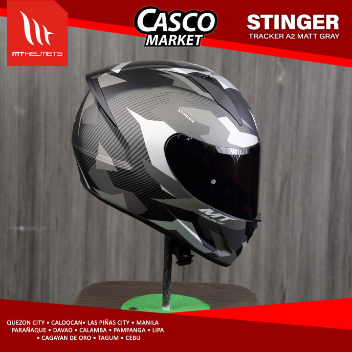 MT HELMET STINGER TRACKER FULL FACE SINGLE VISOR MOTORCYCLE HELMET ...
